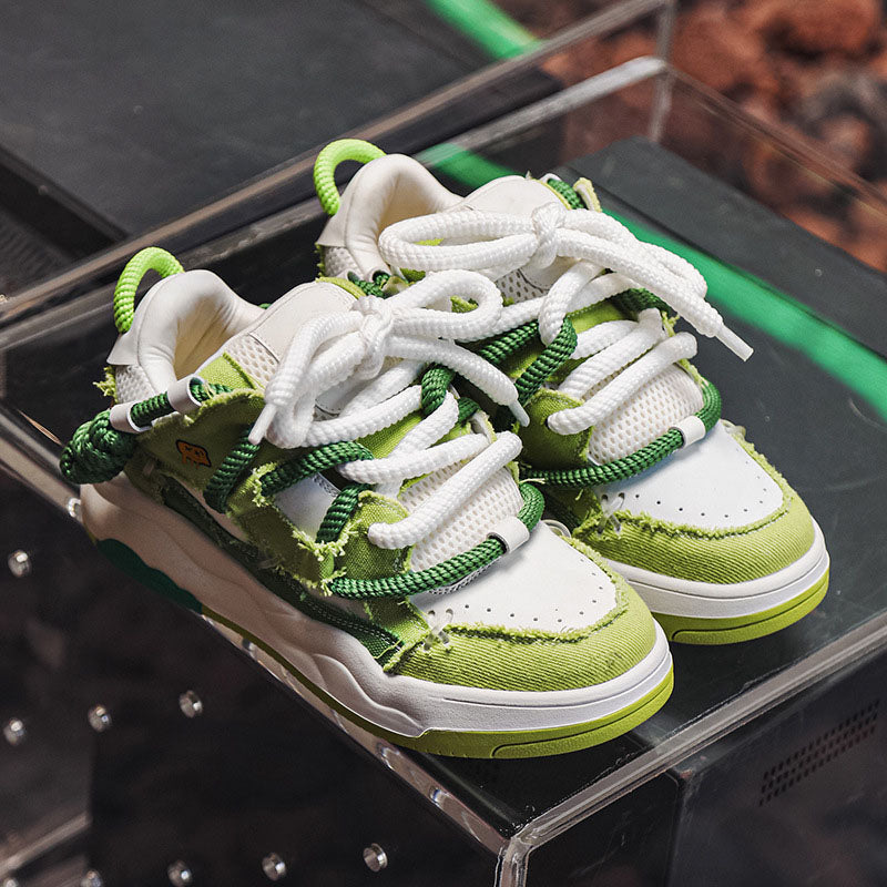 Aule Mint Distressed Sneakers – AULEMEN