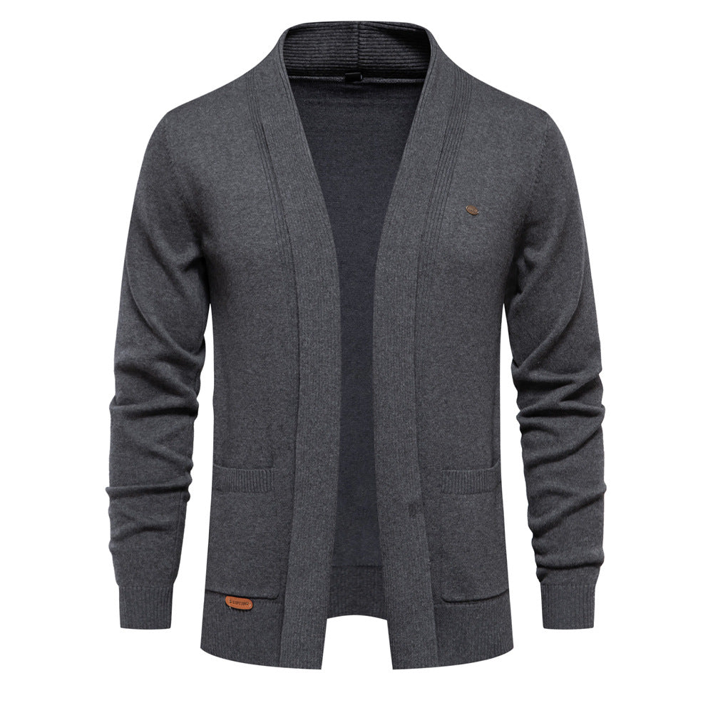 Aule Metal Logo Knit Cardigan – AULEMEN