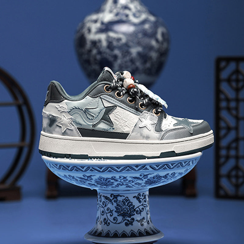 Aule Blue Porcelain Vibes Sneakers – AULEMEN