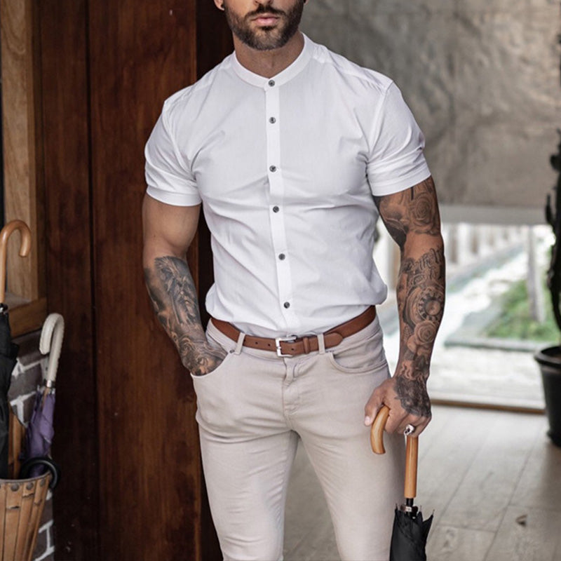 Authentic Muscle Fit Dress Shirt – AULEMEN